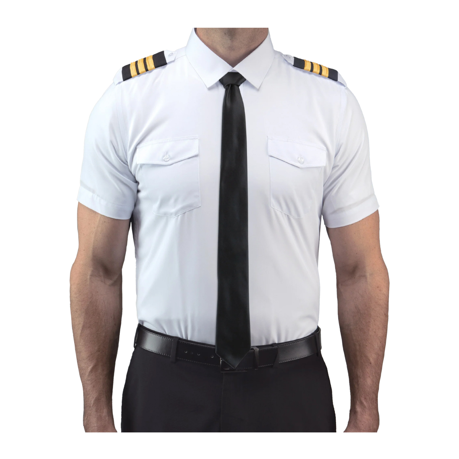 LIFT Aviation FLEXTECH Pilot Shirt Short Sleeve - White - Lift Aviation
